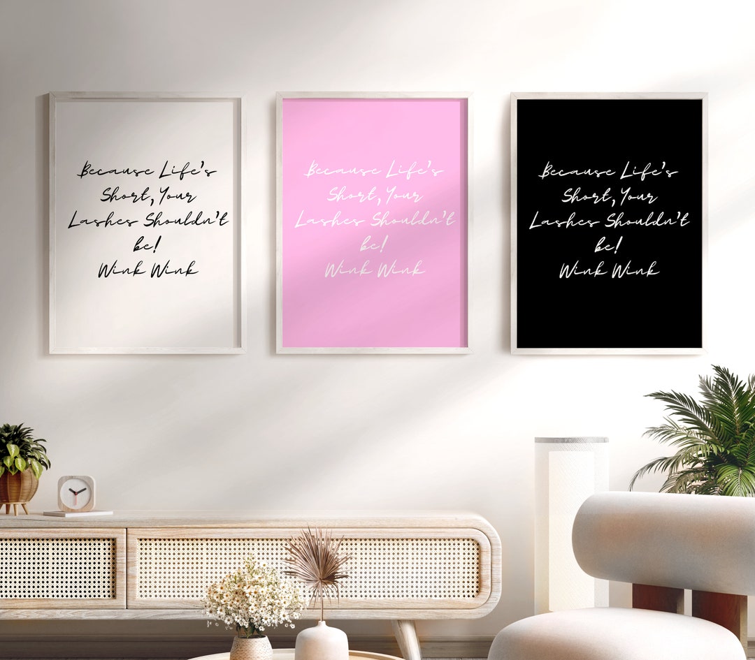 Eyelash Wall Decor Lashes Wall Art Eyelash Wall Art Lash Room Art ...