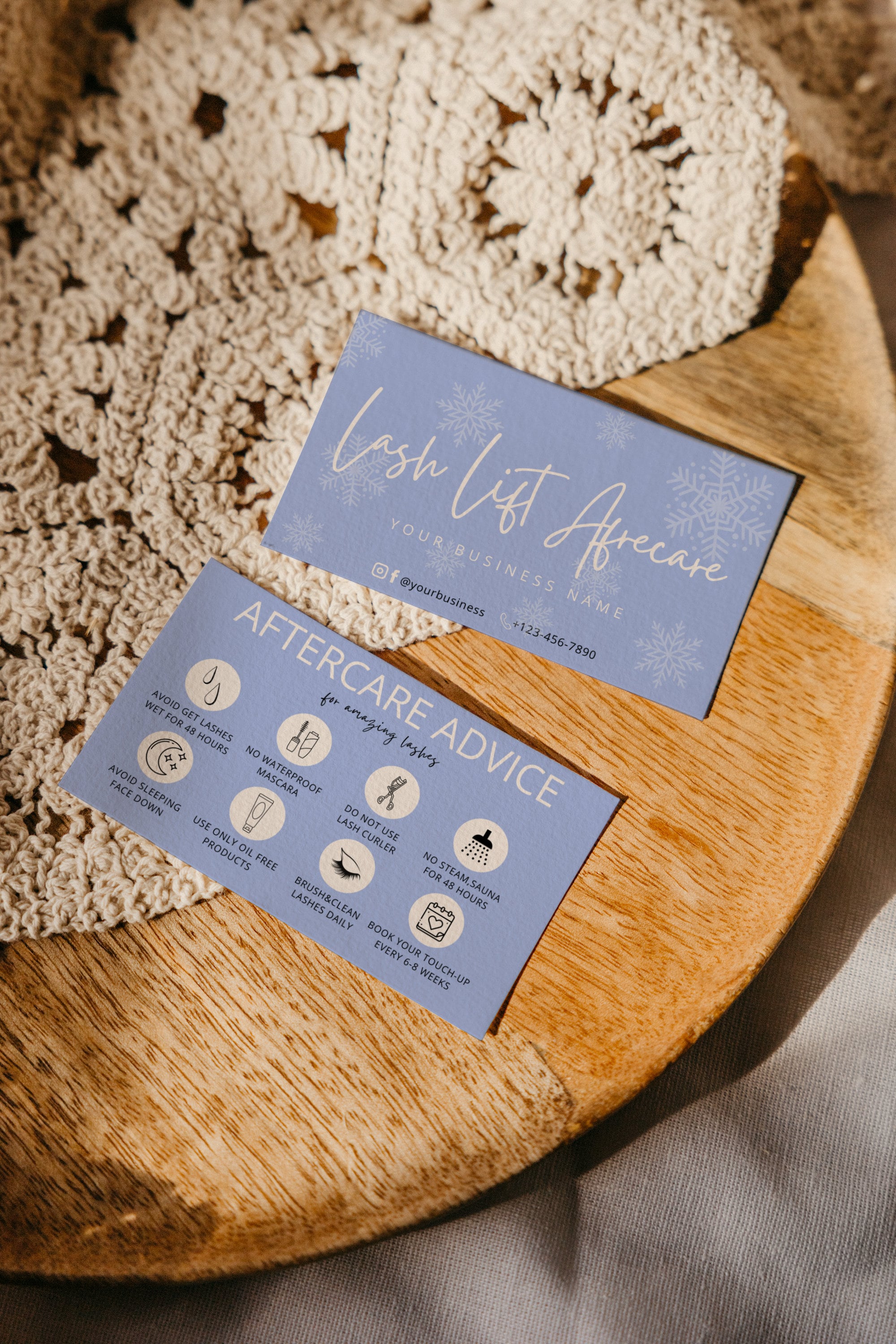 Lash Lift Aftercare Card Template Lash Tech Card Template Lashes Lift ...