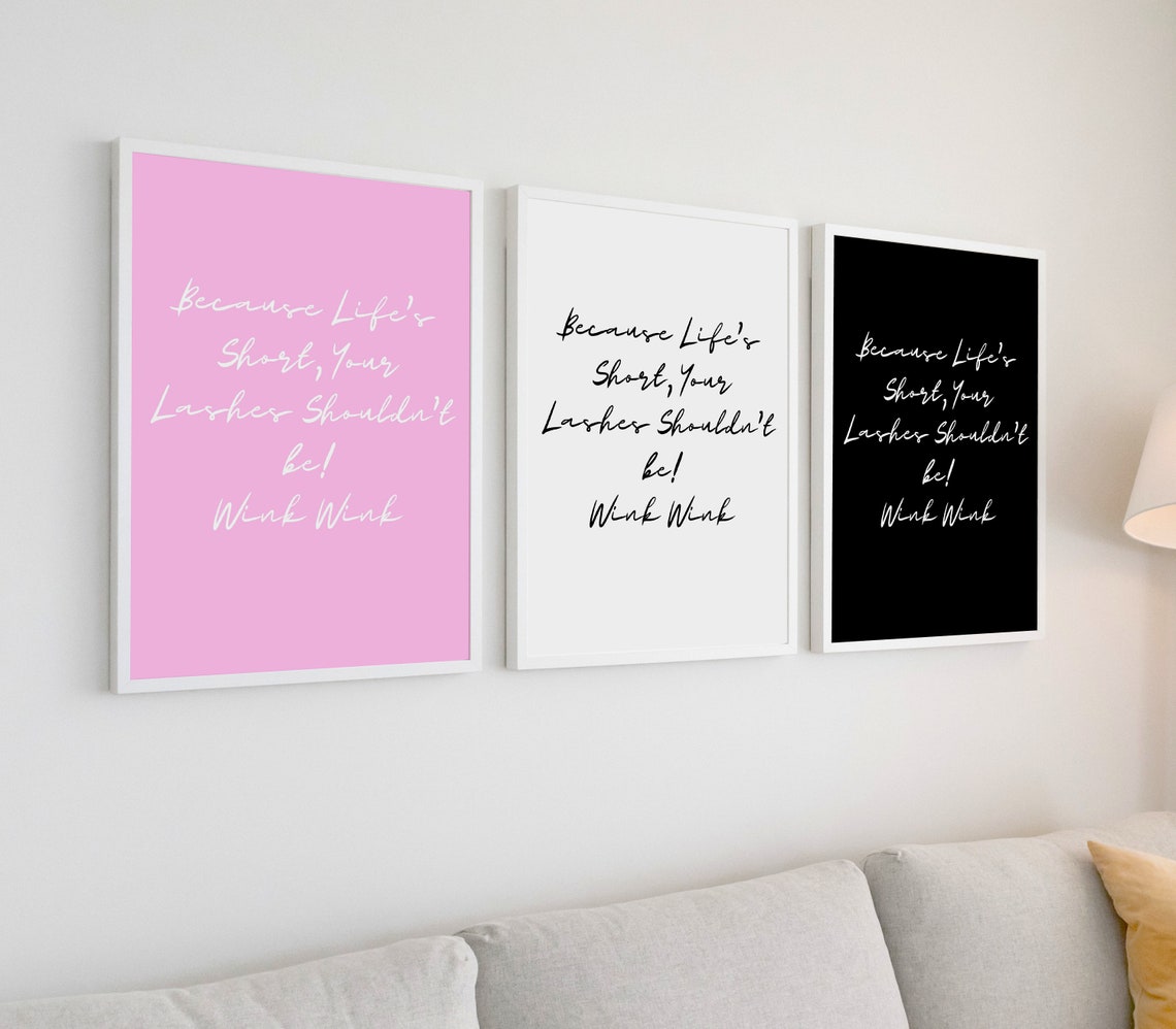 Eyelash Wall Decor Lashes Wall Art Eyelash Wall Art Lash Room Art ...