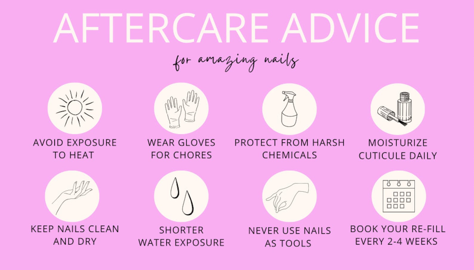 Nails Aftercare Card Template Acrylic Nails Aftercare Card Gel Nails ... Nails Aftercare Card Template Acrylic Nails Aftercare Card Gel Nails ...