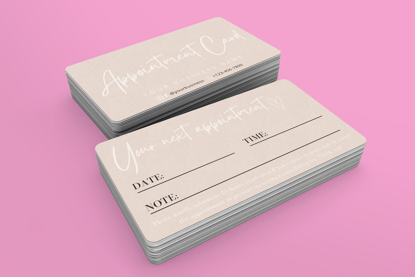 Appointment Card Template Next Appointment Card Reminder Card Template ...