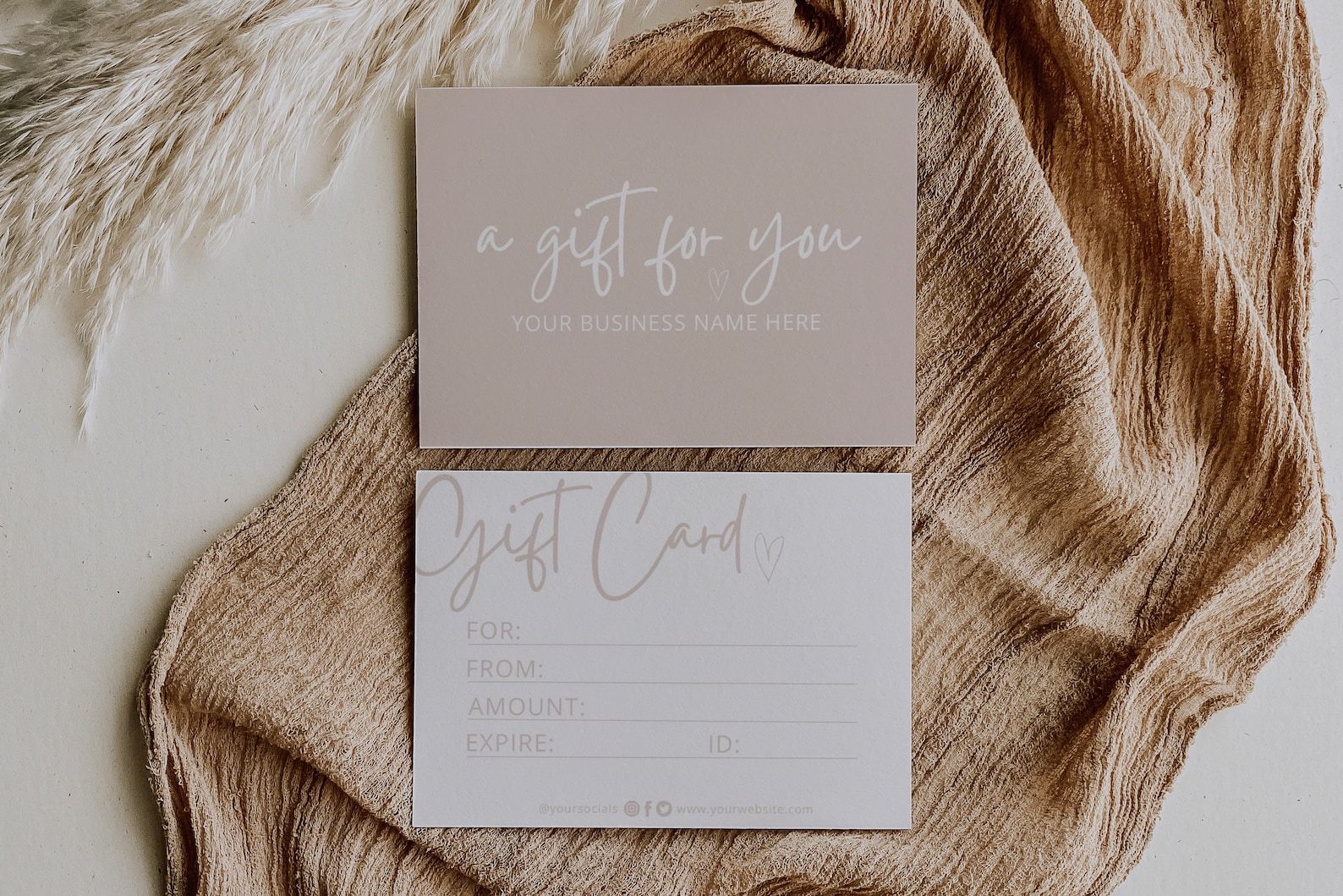 Gift Card Template Gift Certificate Template DIY Gift Voucher Editable ...