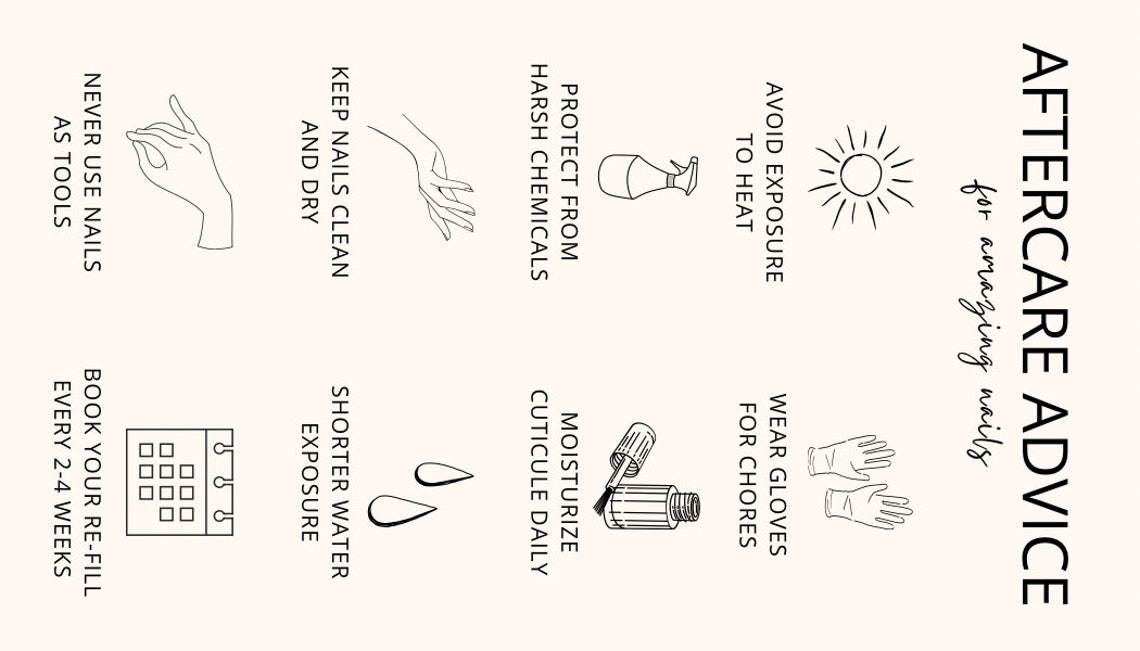 Nails Aftercare Card Template Acrylic Nails Aftercare Gel Nails ...