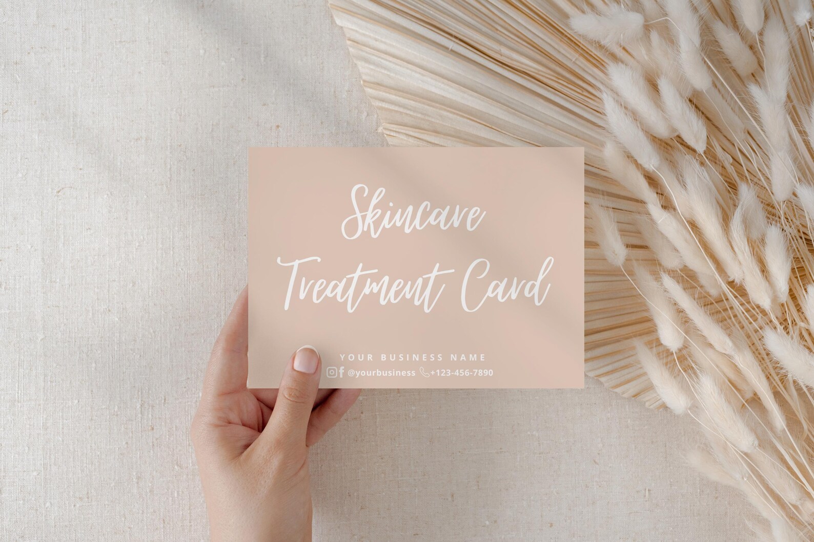 Facial Treatment Card Template Esthetician Care Instructions Facial ...
