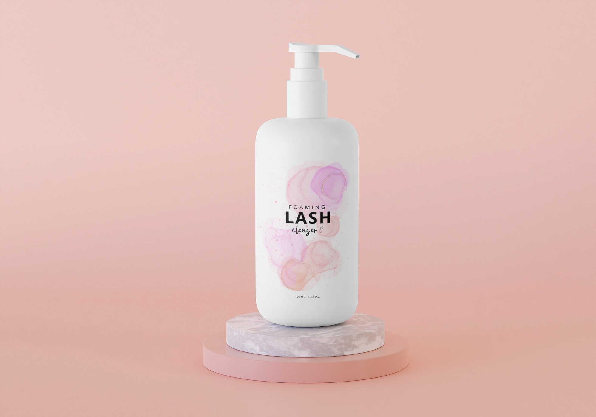 Lash Shampoo Template Lash Foam Shampoo Lashes Bottle Template Lash ...