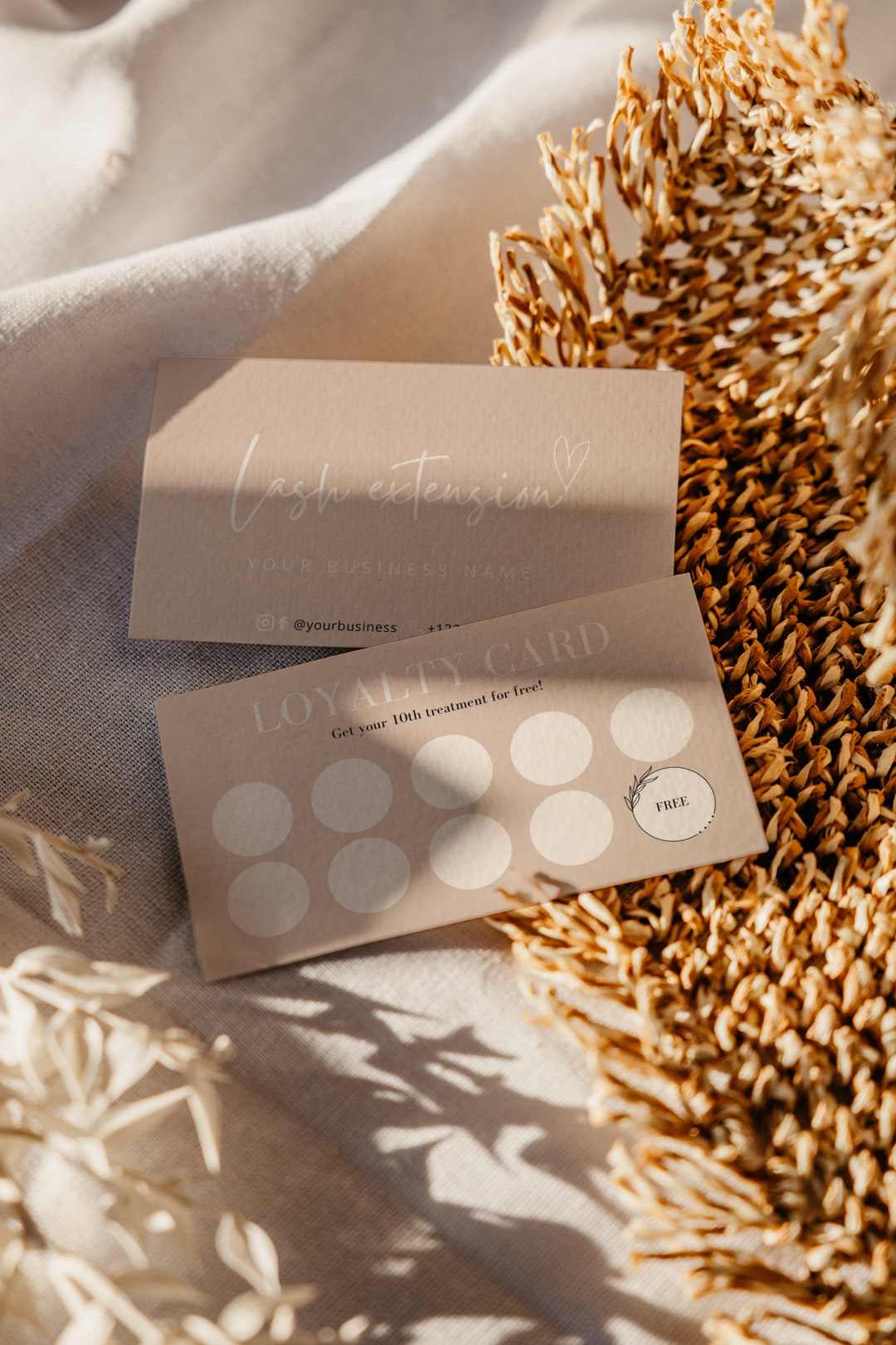 Lash Tech Loyalty Card Template (canva Editable) - Etsy