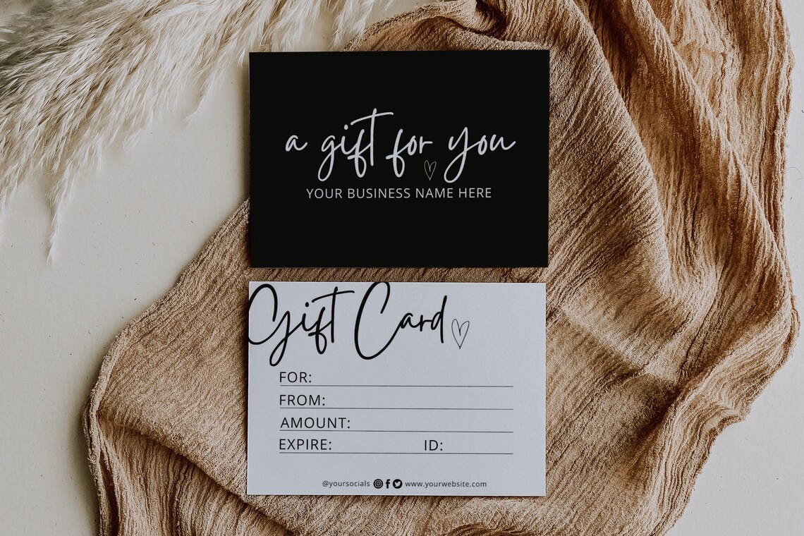 Gift Card Template Gift Certificate Template DIY Gift Voucher Editable ...