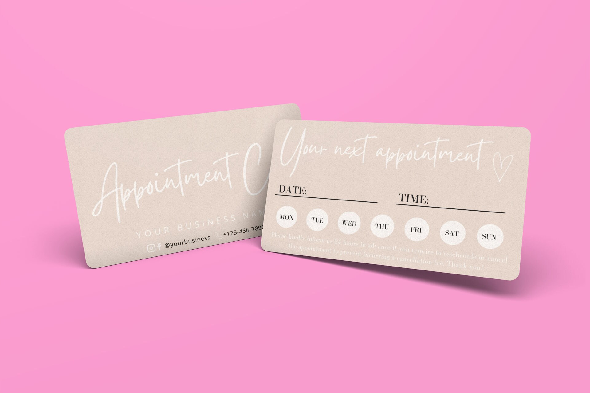 Appointment Card Template Next Appointment Card Reminder Card Template ...