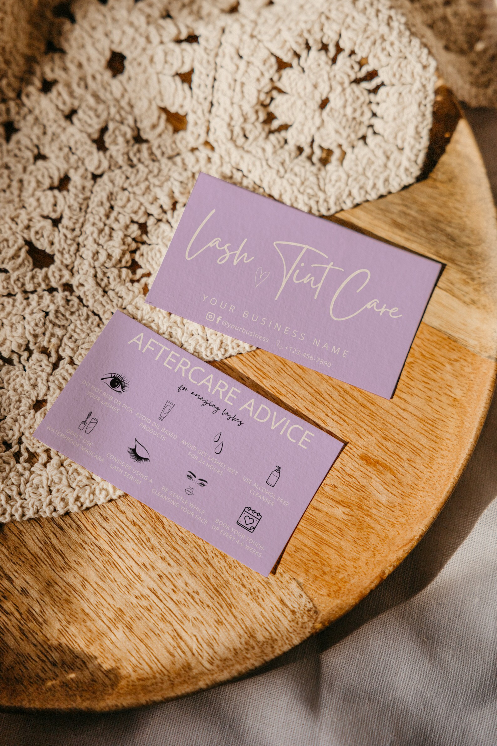 Lash Tint Aftercare Card Template Lash Tint Care Tips Lash Tint Guide ...