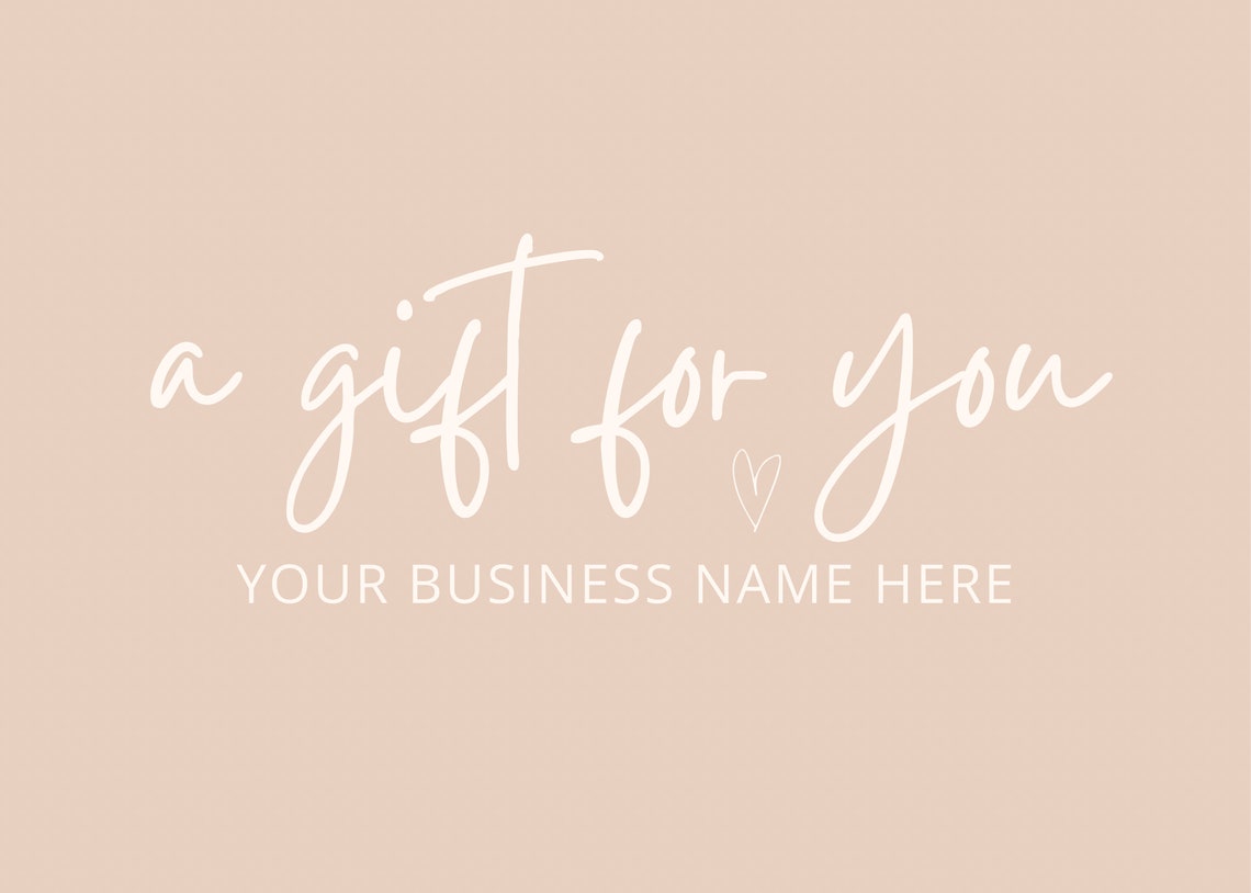 Gift Card Template Gift Certificate Template DIY Gift Voucher Editable ...