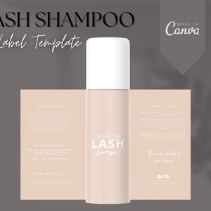 Lash Shampoo Template Lash Foam Shampoo Lashes Bottle Template Lash ...