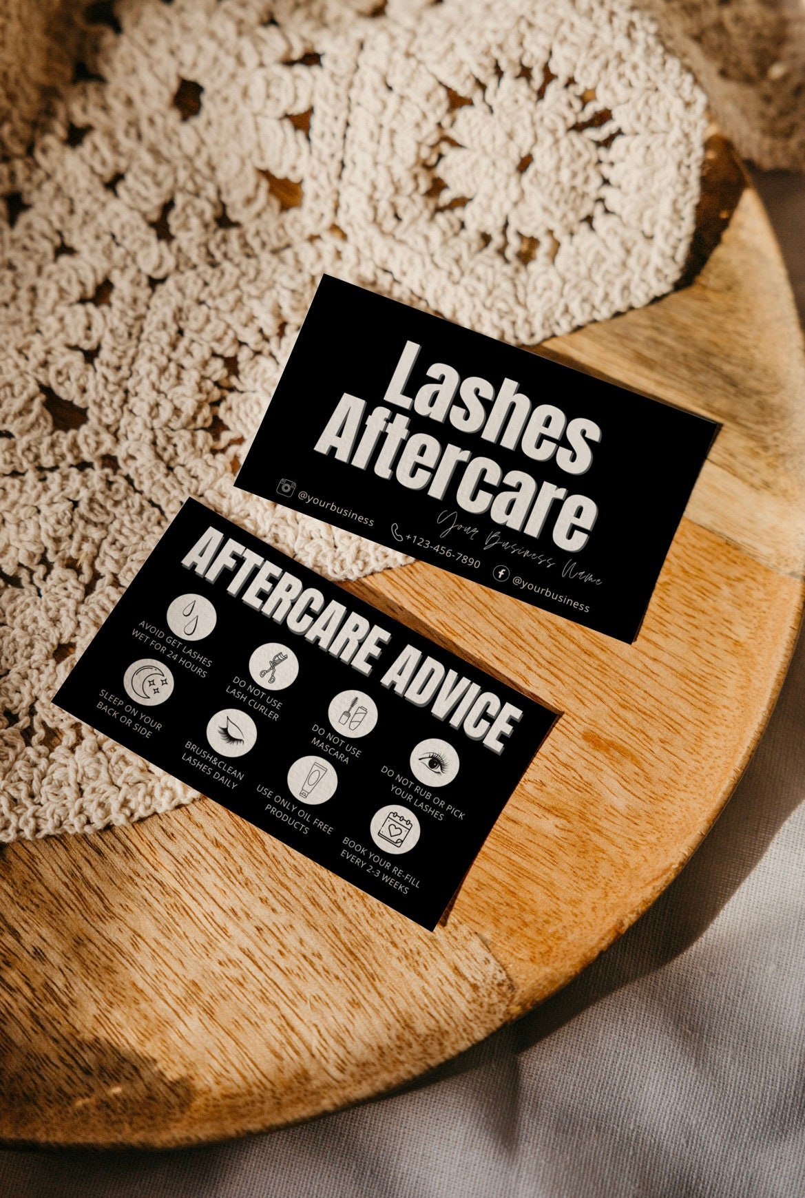 Eyelash Aftercare Card Template Lash Aftercare Lashes Aftercare Lash ...