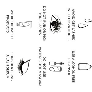 Lash Tint Aftercare Card Template: Editable Canva Design - Etsy