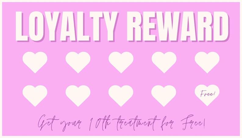 Loyalty Card Template Loyalty Cards for Lashes Loyalty Card Business ...