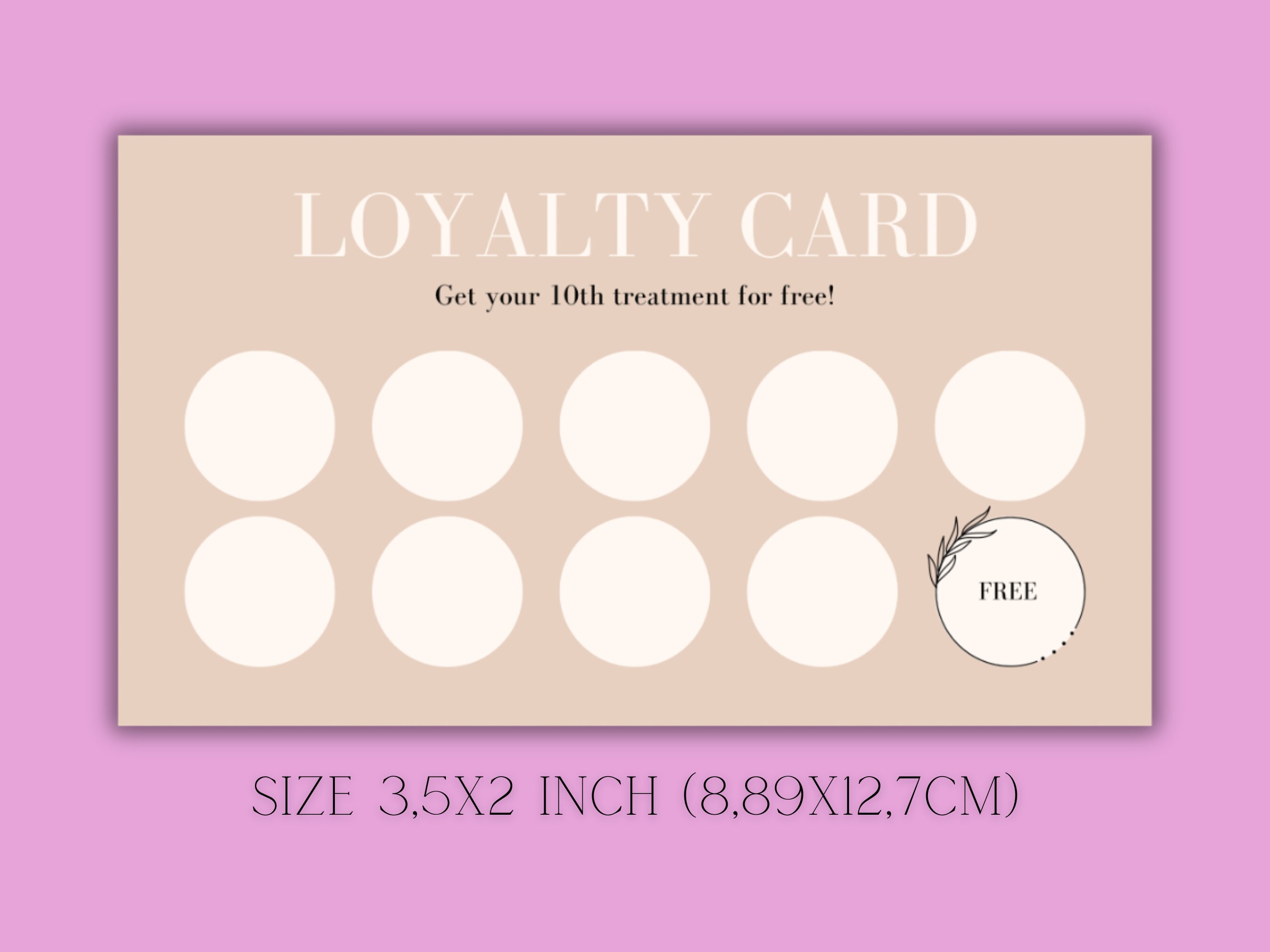 Lash Tech Loyalty Card Template (canva Editable) - Etsy