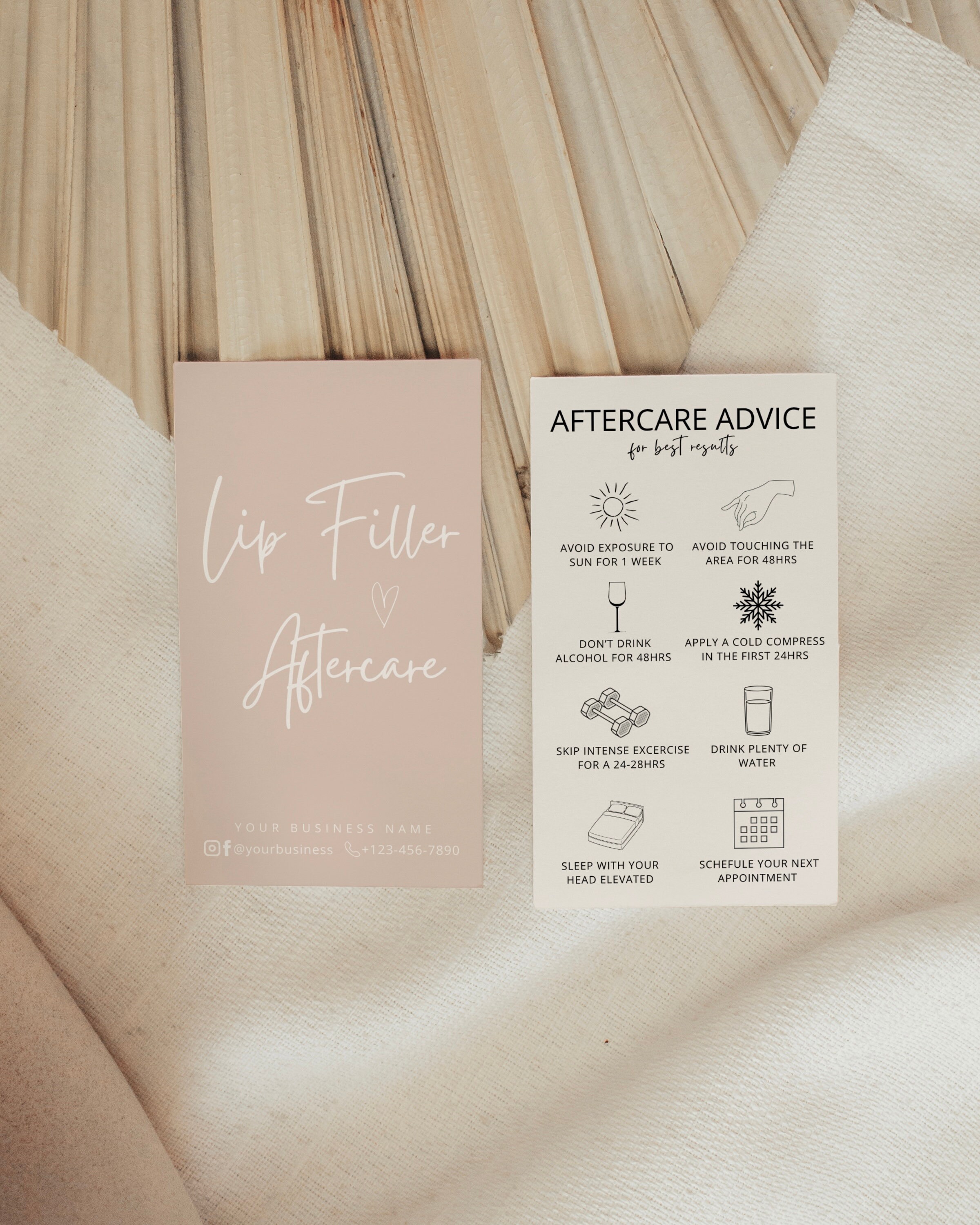 Lip Filler Aftercare Card Template Lip Filler Care Tips Lipfiller Care ...