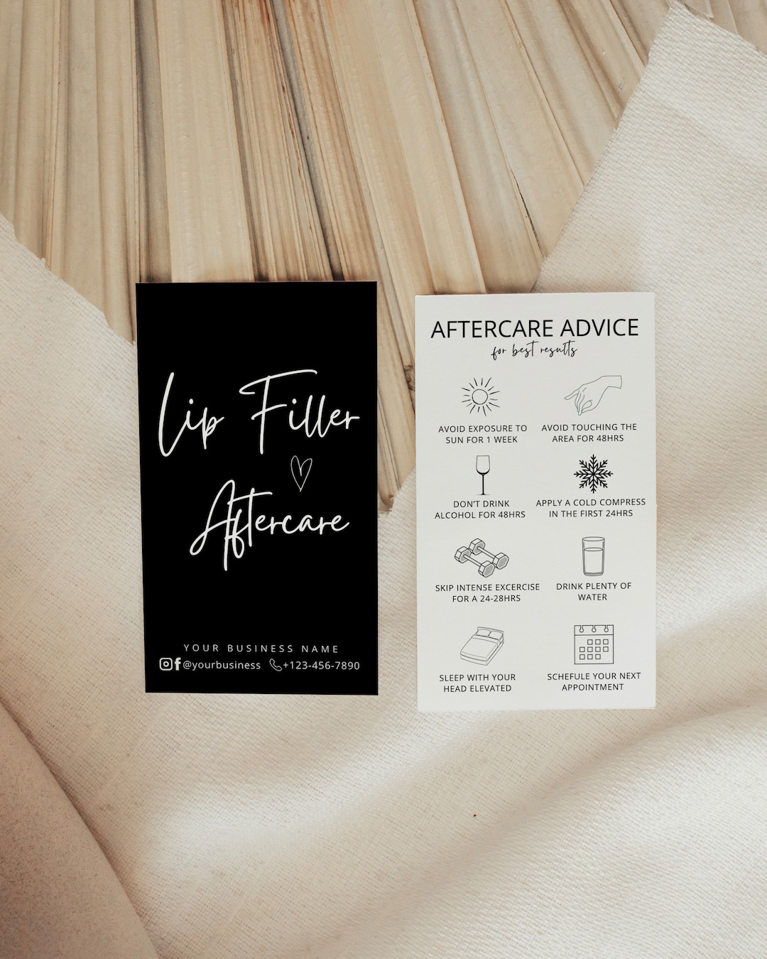 Lip Filler Aftercare Card Template Lip Filler Care Tips Lipfiller Care ...