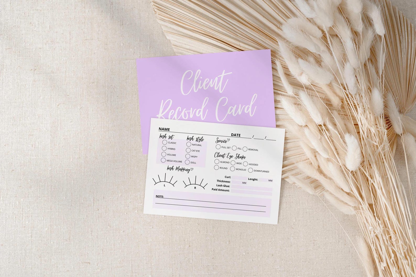 Lash Tech Client Forms: Extension Aftercare Card Template (canva ...