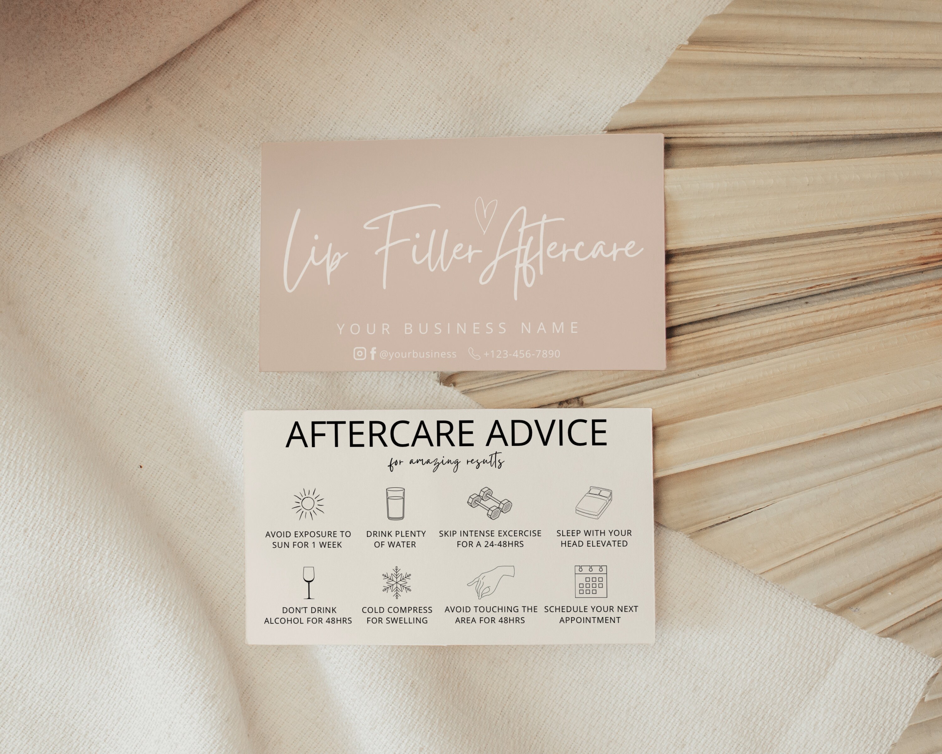 Lip Filler Aftercare Card Template Lip Filler Care Tips Lipfiller Care ...