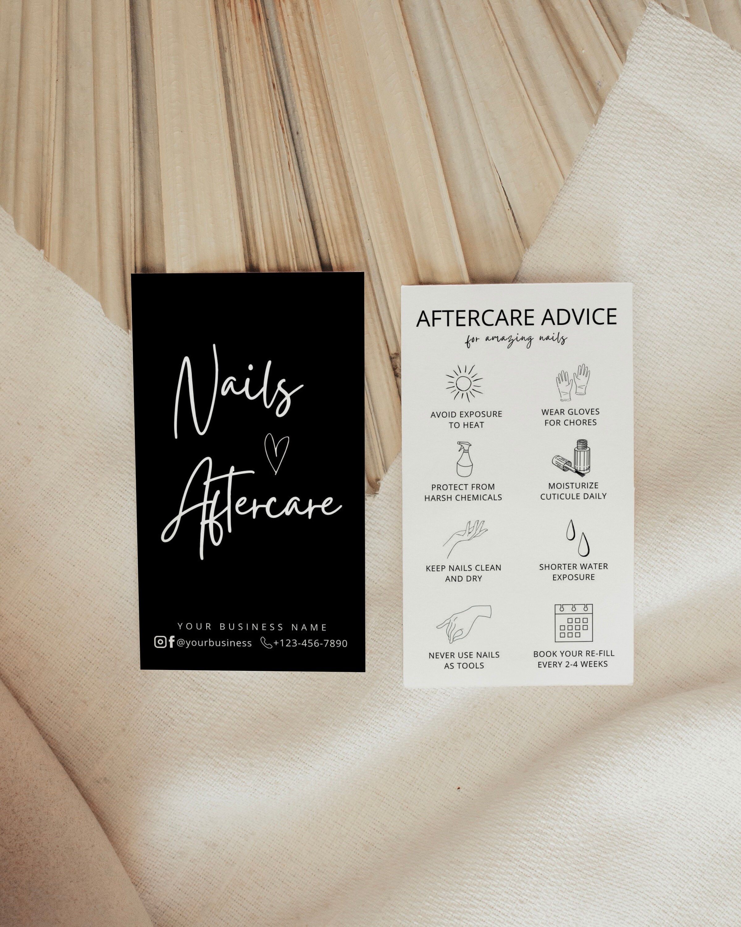 Nails Aftercare Card Template Acrylic Nails Aftercare Card Gel Nails ... Nails Aftercare Card Template Acrylic Nails Aftercare Card Gel Nails ...