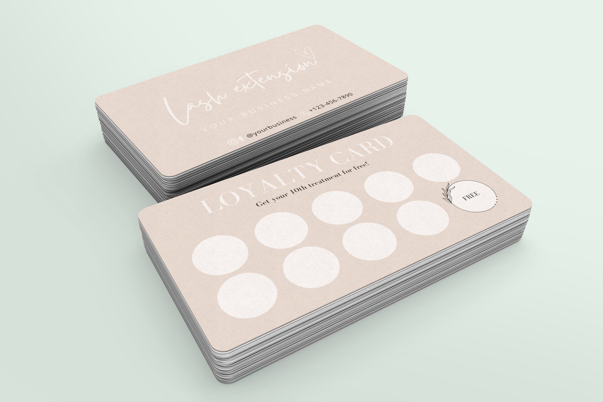 Loyalty Card Small Business Loyalty Card Beauty Bussines Card Printable ...