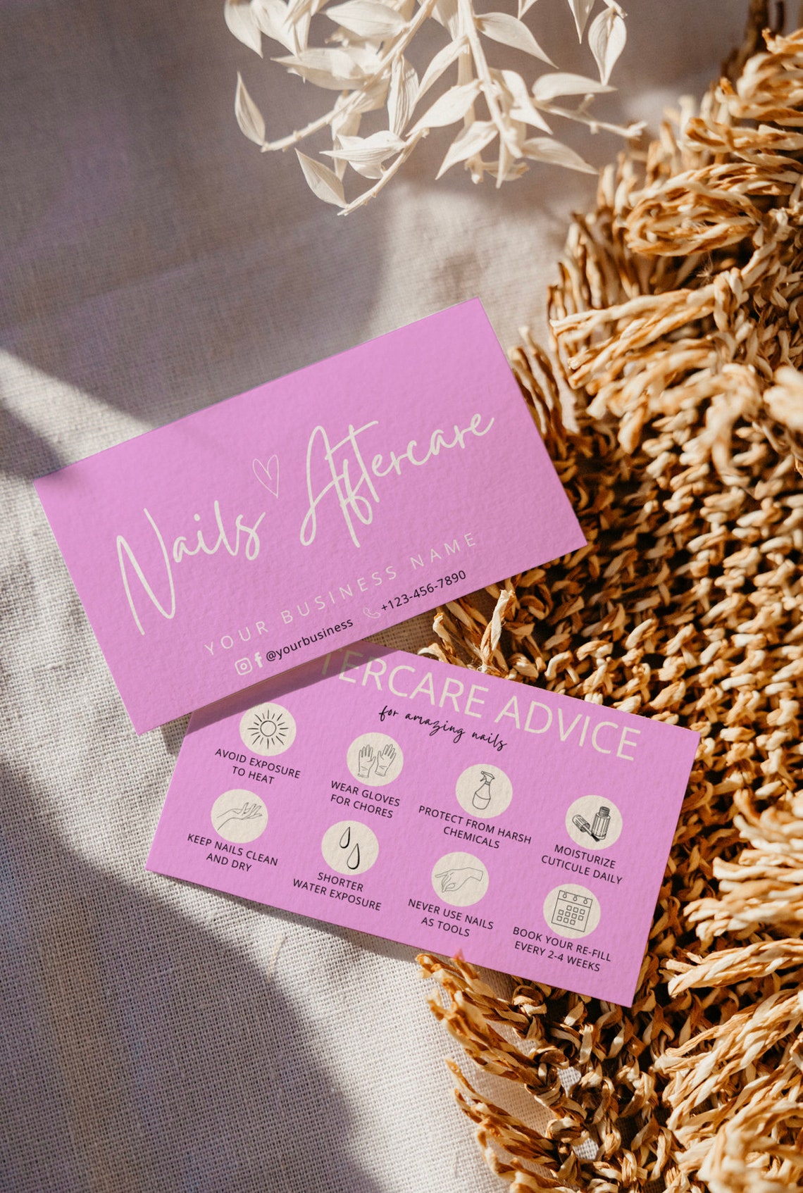 Nails Aftercare Card Template Acrylic Nails Aftercare Card Gel Nails ... Nails Aftercare Card Template Acrylic Nails Aftercare Card Gel Nails ...