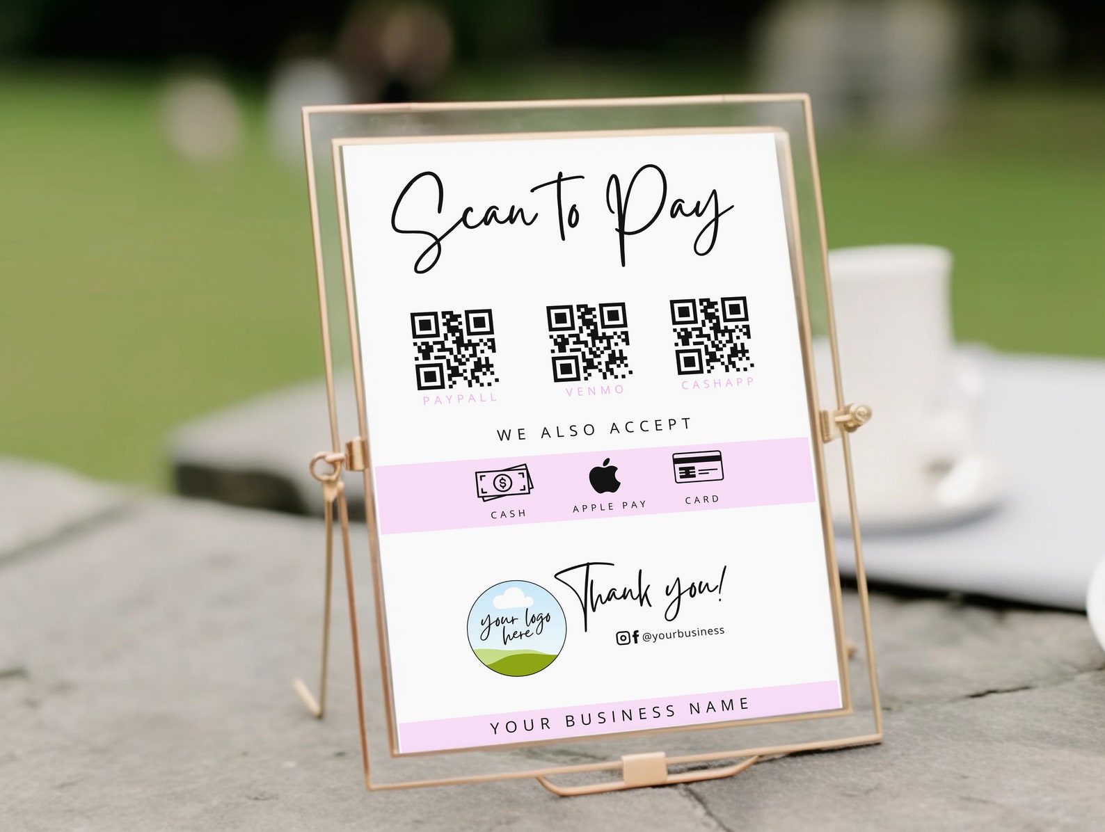 Scan to Pay Template Scan to Pay Sign Scan to Pay Card Scan to Pay Cash ...