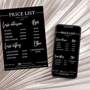 Eyelash Aftercare Card Template Lash Aftercare Card Template Editable ...