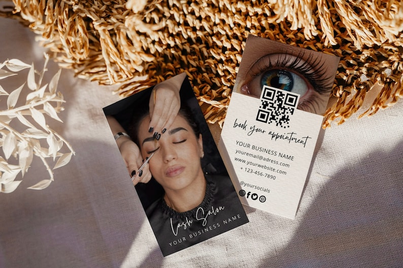 Lash Tech Business Card Template Business Card Template Lashes Card ...