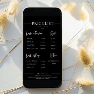 Digital Price List Template Digital Price List Electronic Price List ...