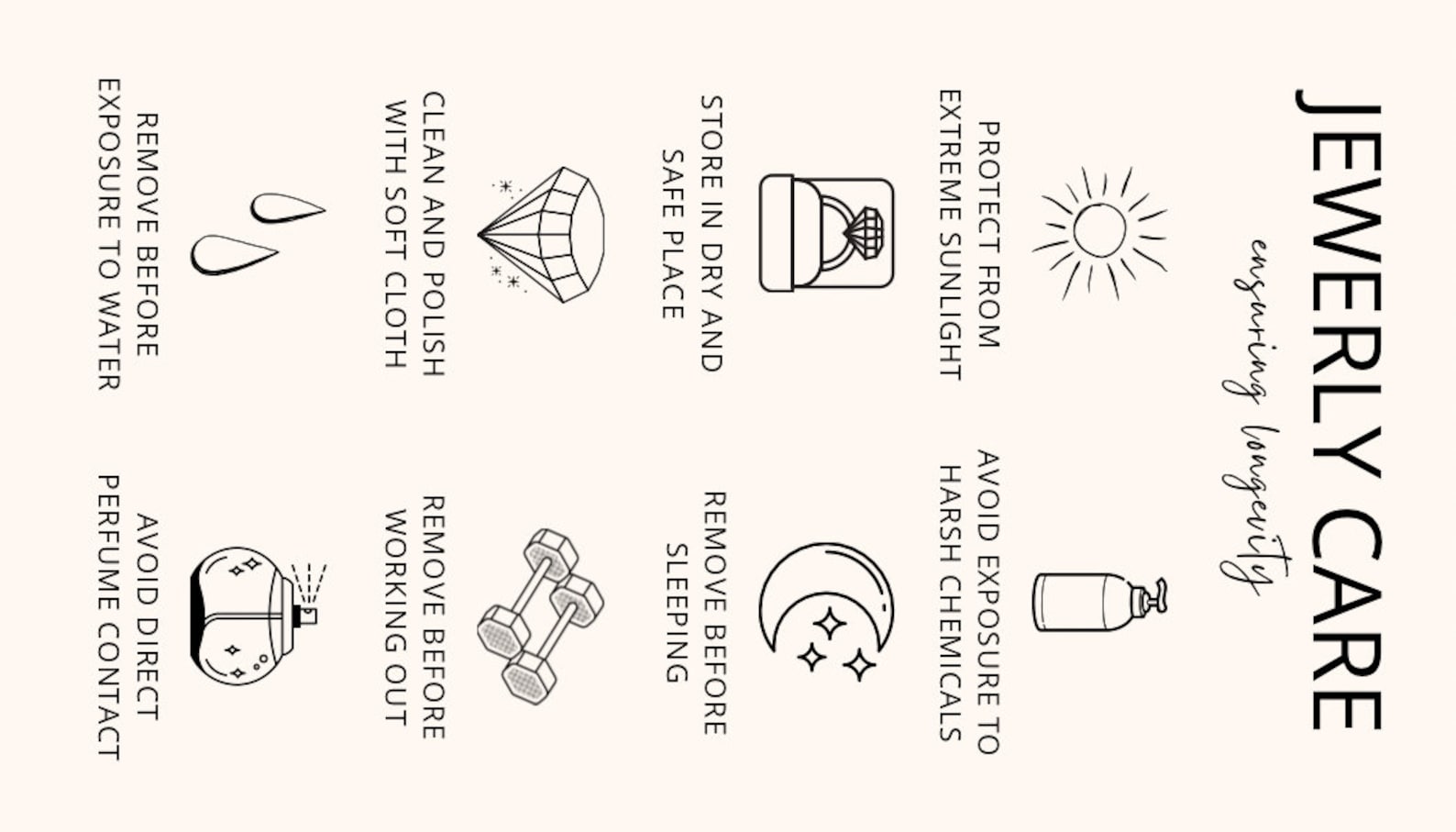 Jewelry Care Tips Jewerly Care Guide Jewerly Care Card Jewelry Care ...