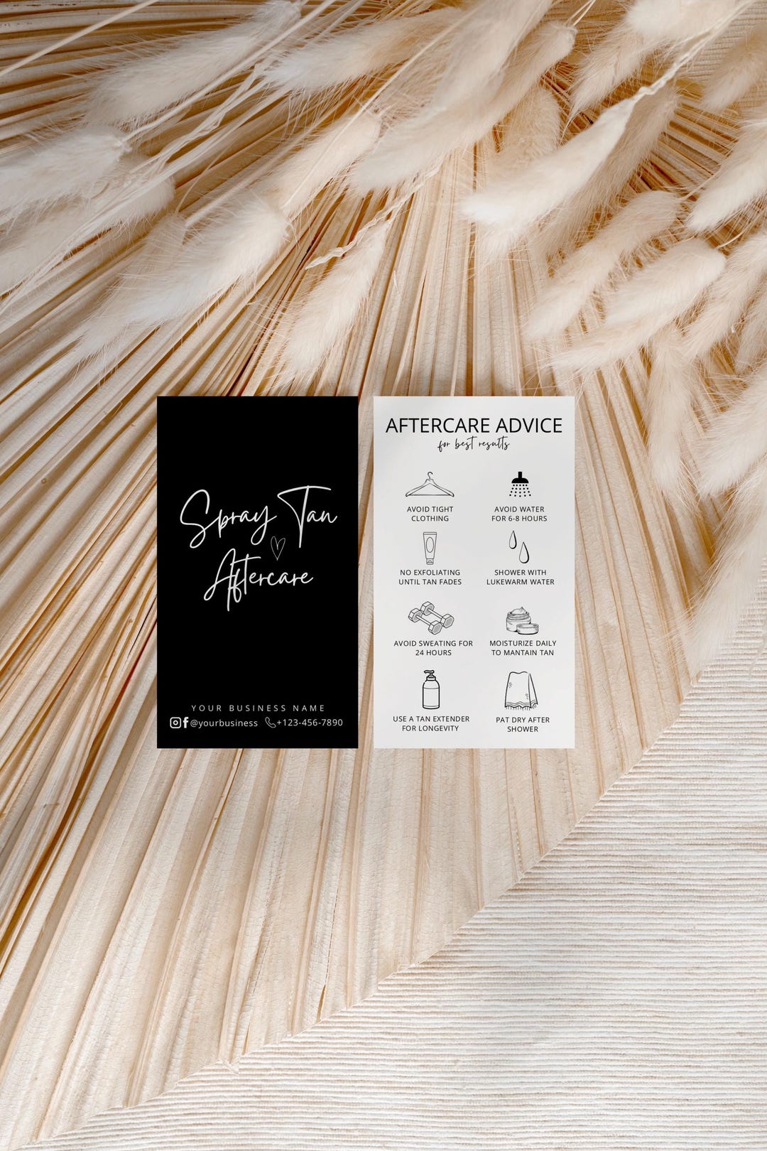 Spray Tan Aftercare Card Tanning Care Instructions Spray Tan Tips Tan ...