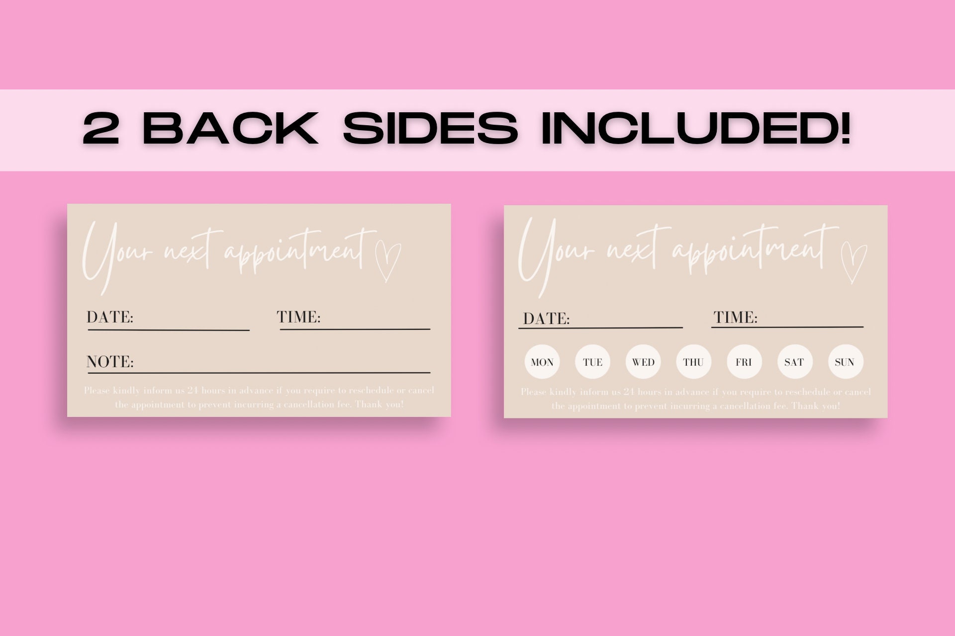 Appointment Card Template Next Appointment Card Reminder Card Template ...