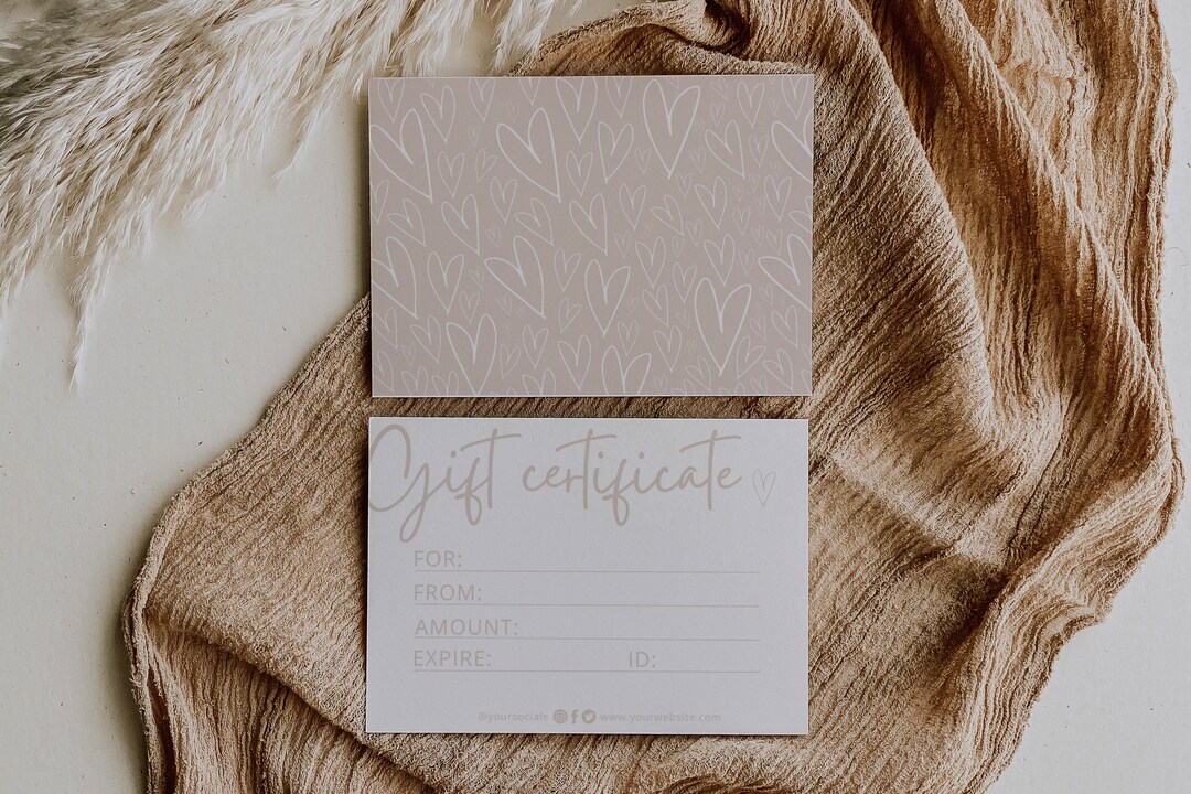 Editable Gift Card Template: DIY Gift Voucher (canva) - Etsy UK