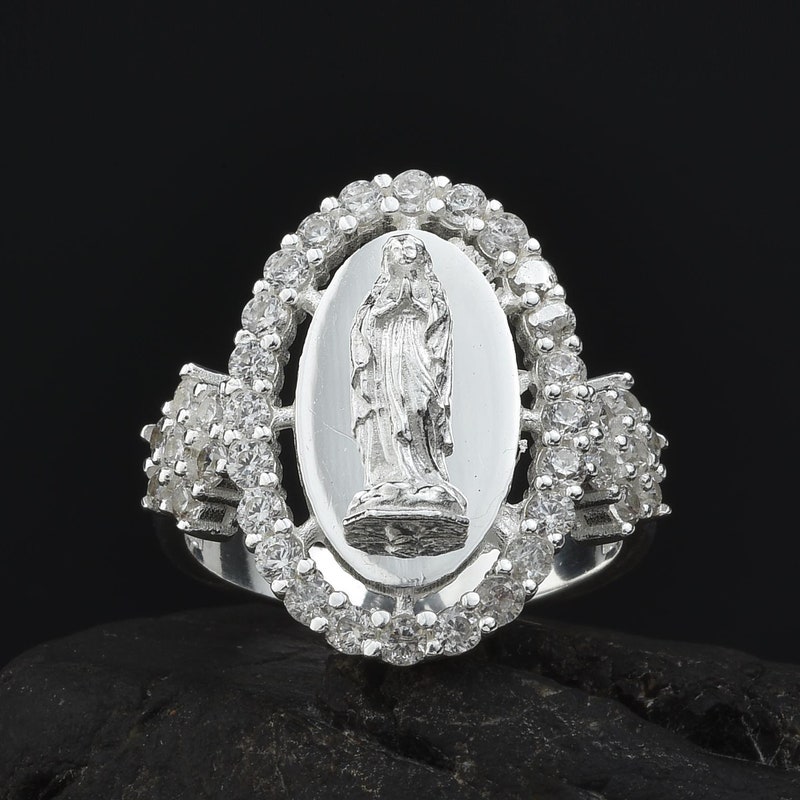 Virgin Mary Ring - Etsy