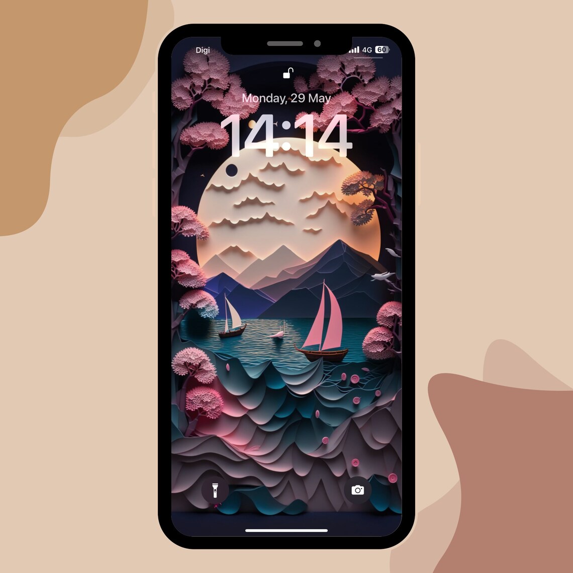 3 Phone Wallpaper Digital Download | Paper Origami | Wallpaper Phone ...