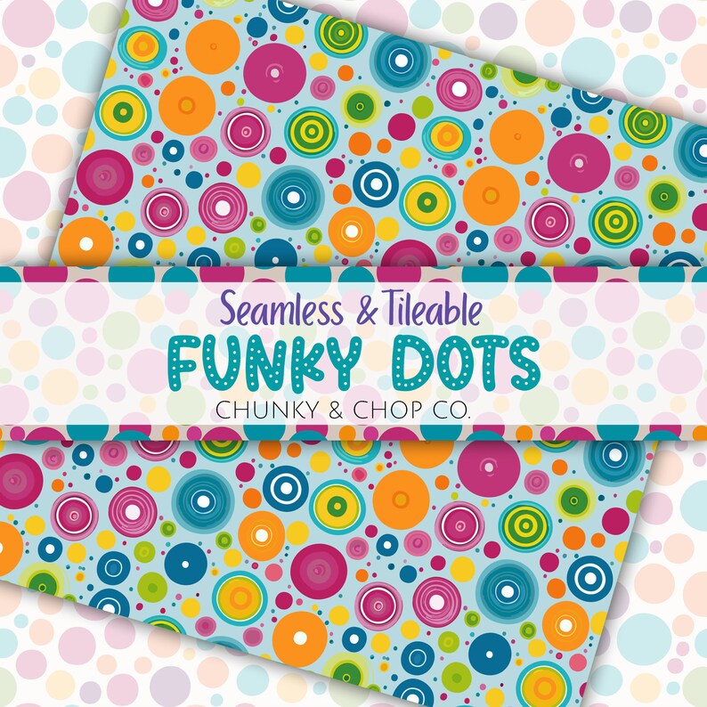 Funky Dots Digital Paper Dots Pintables Funky Prints - Etsy