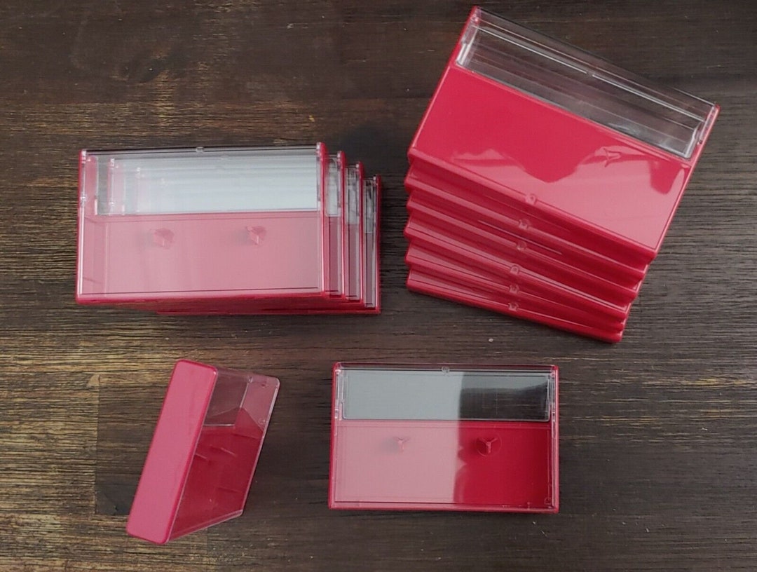 12 X New Red & Clear Cassette Tape Cases Norelco Type - Etsy Australia