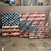Wavy Wood American Flag Distressed - Etsy