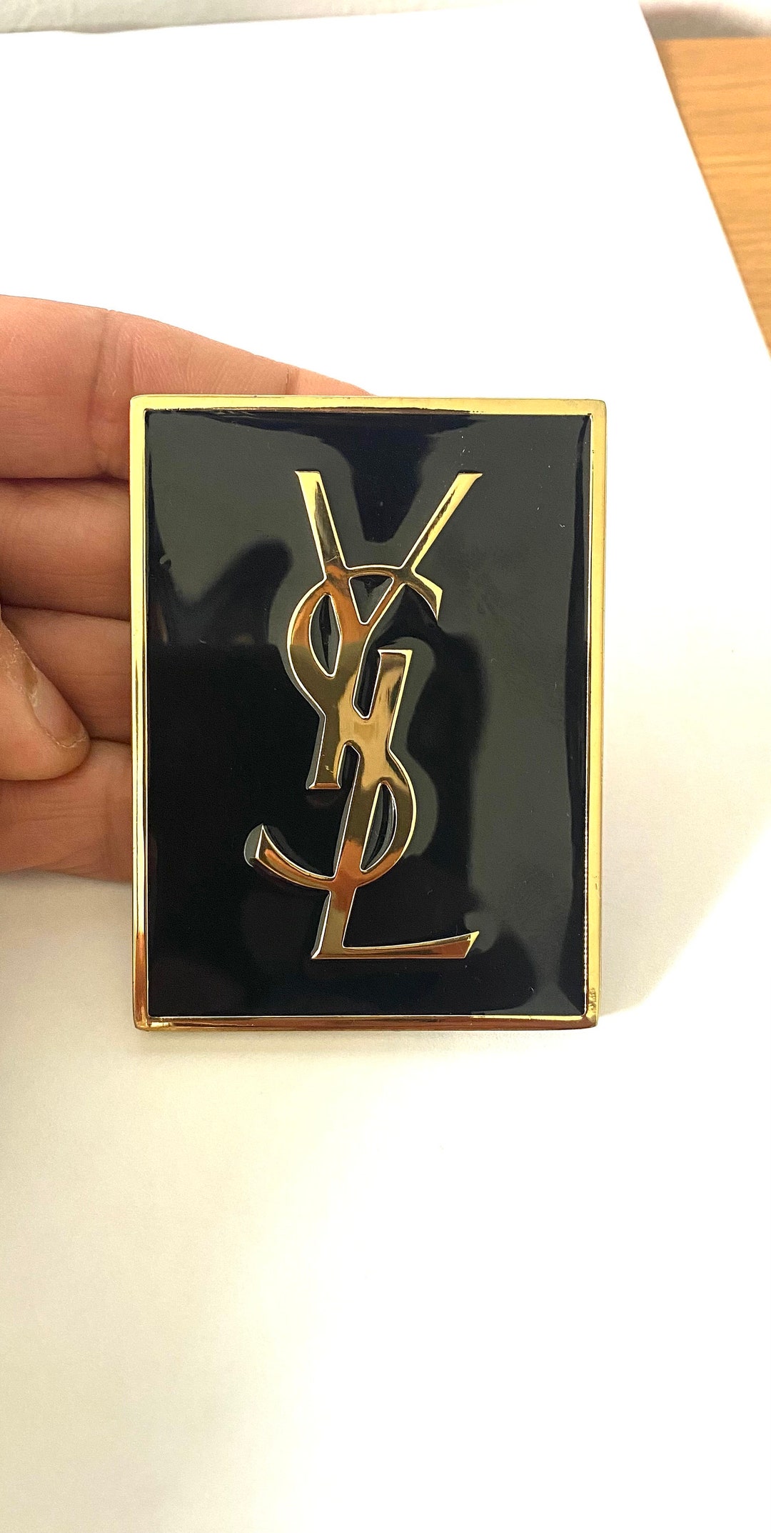 Yves Saint Laurent Small Mirror YSL Vintage Logo - Etsy