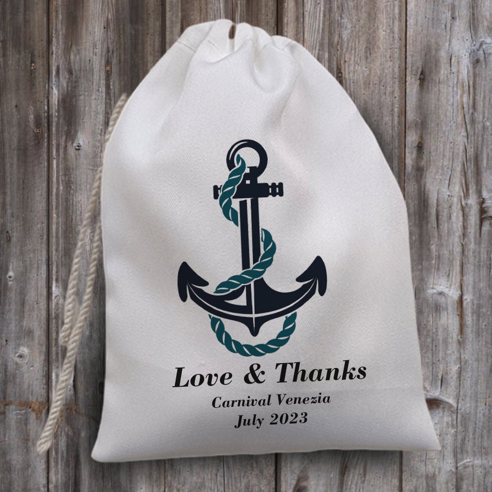 Anchor Favor Bag-beach Wedding Hangover Kit-wedding Guest Bag-wedding ...