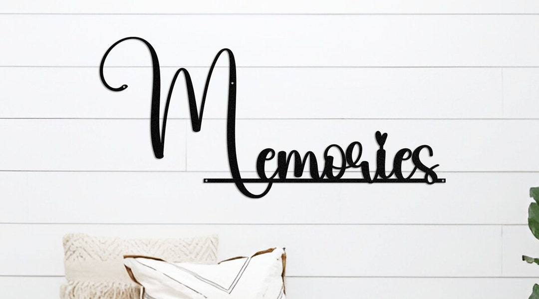Memories Metal Wall Art, Sentimental Home Décor, Remembrance Wall ...