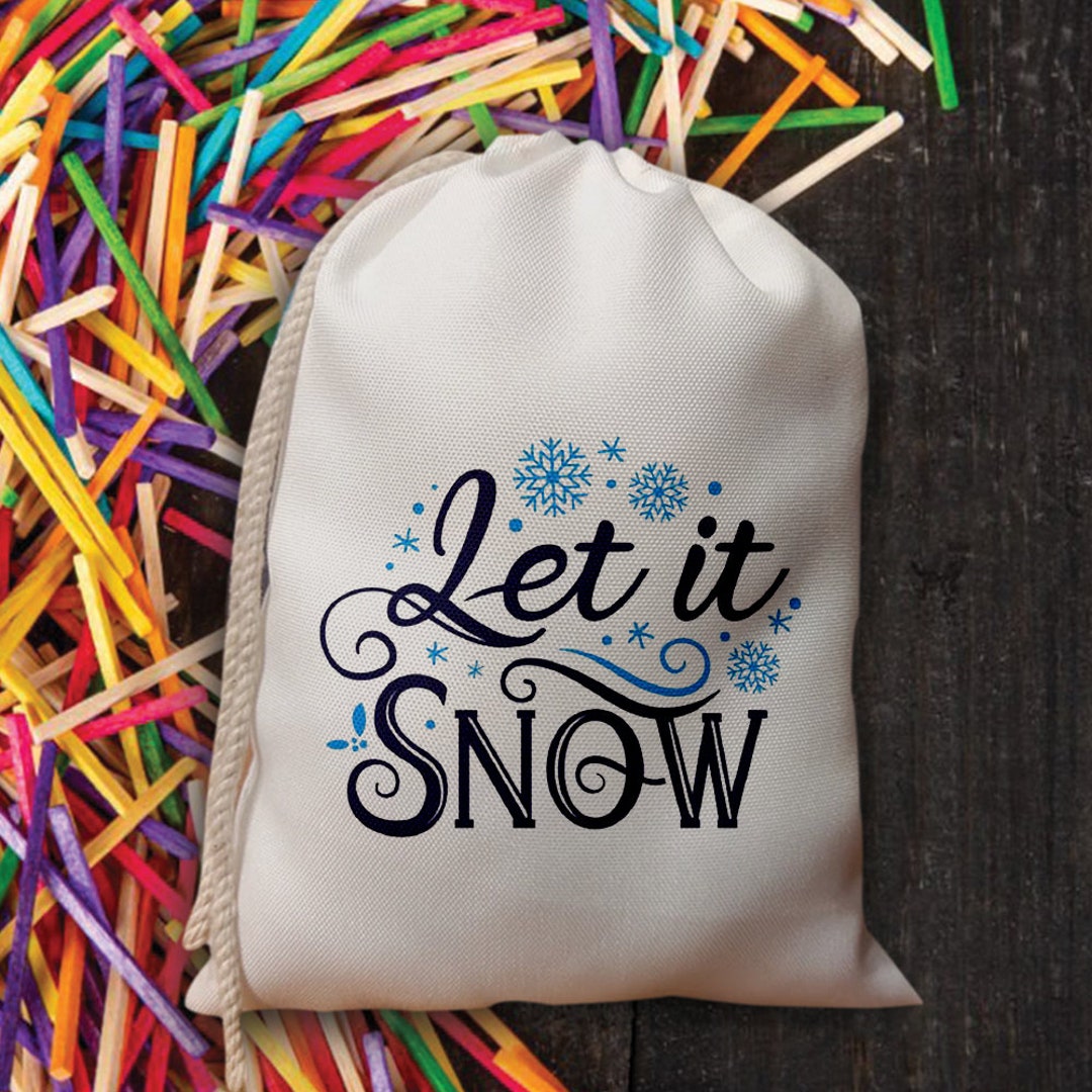 Personalized Snowflake Favor Bag-holiday Gift Bags-let It Snow - Etsy