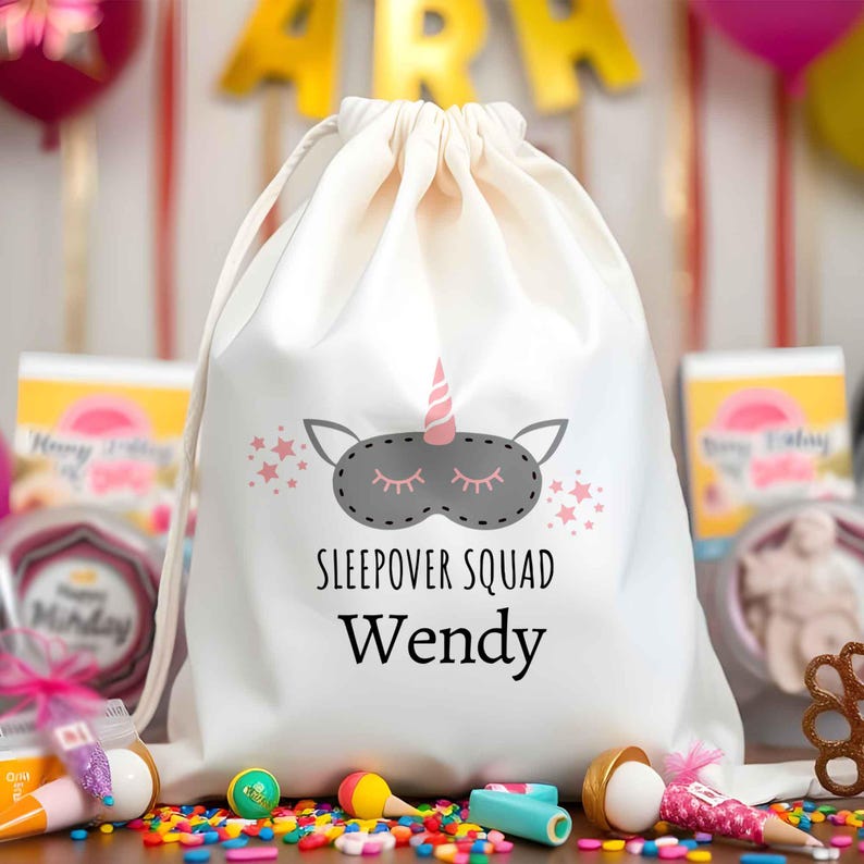 Sleepover Birthday Party Bags-sleepover Squad Party Favor- Christmas ...