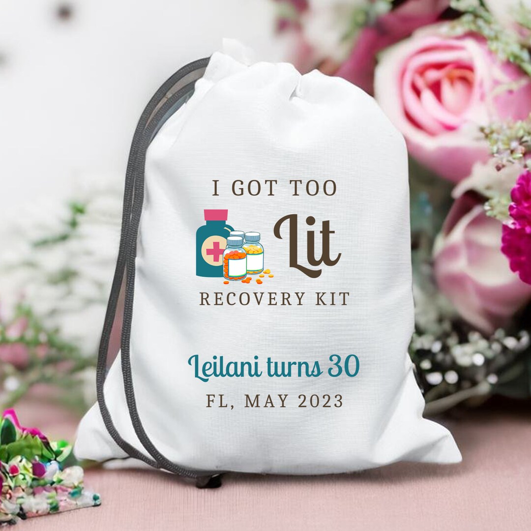 I Got Too Lit Recovery Kit-party Hangover Kit- Holiday Party Favor ...