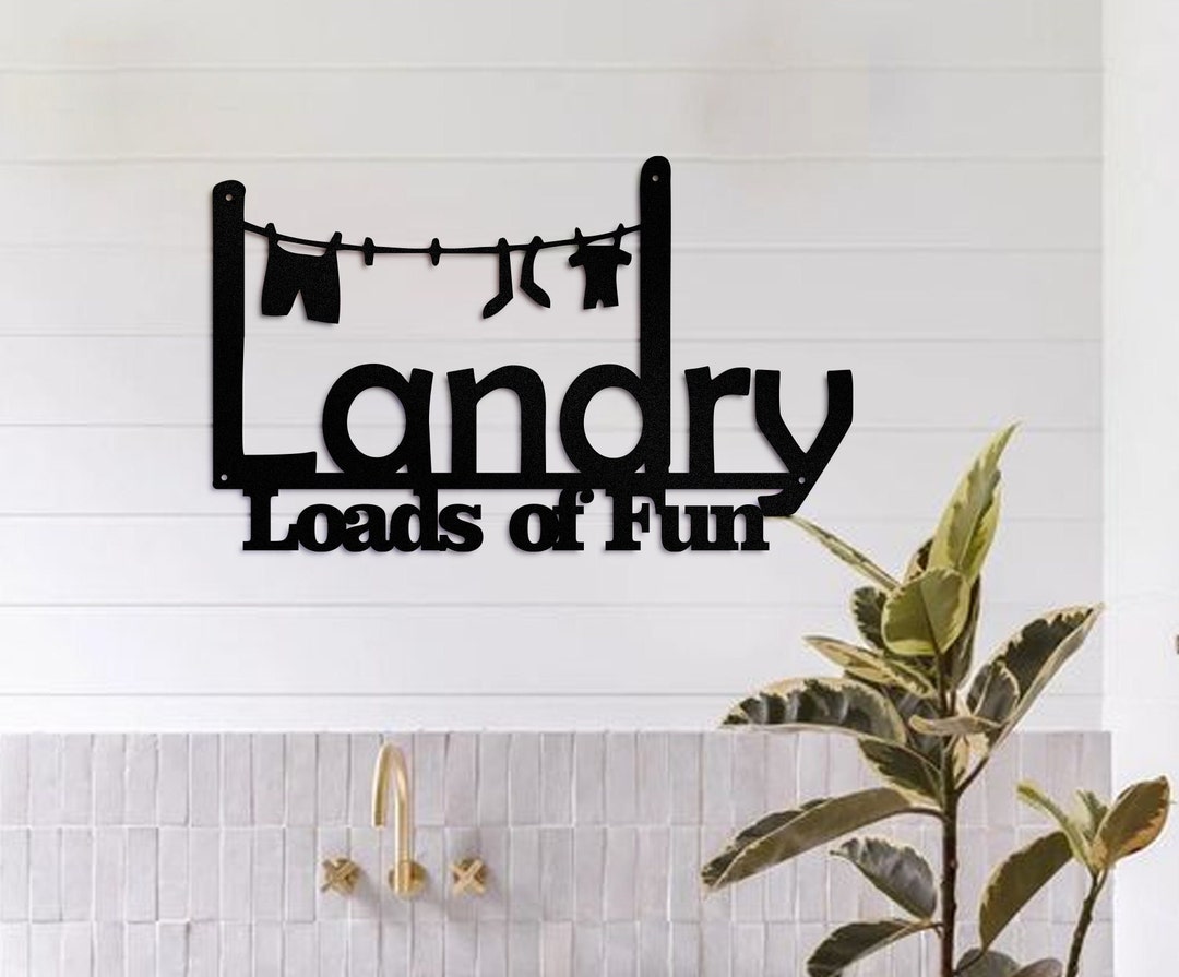 Laundry Sign for Laundry Room Décor, Laundry Wall Art Decoration With ...