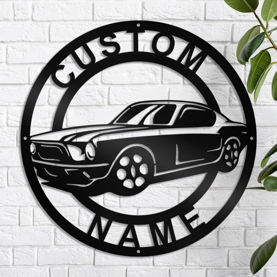 Personalized Car Garage Sign, Christmas Gift, Metal Name Garage Sign ...