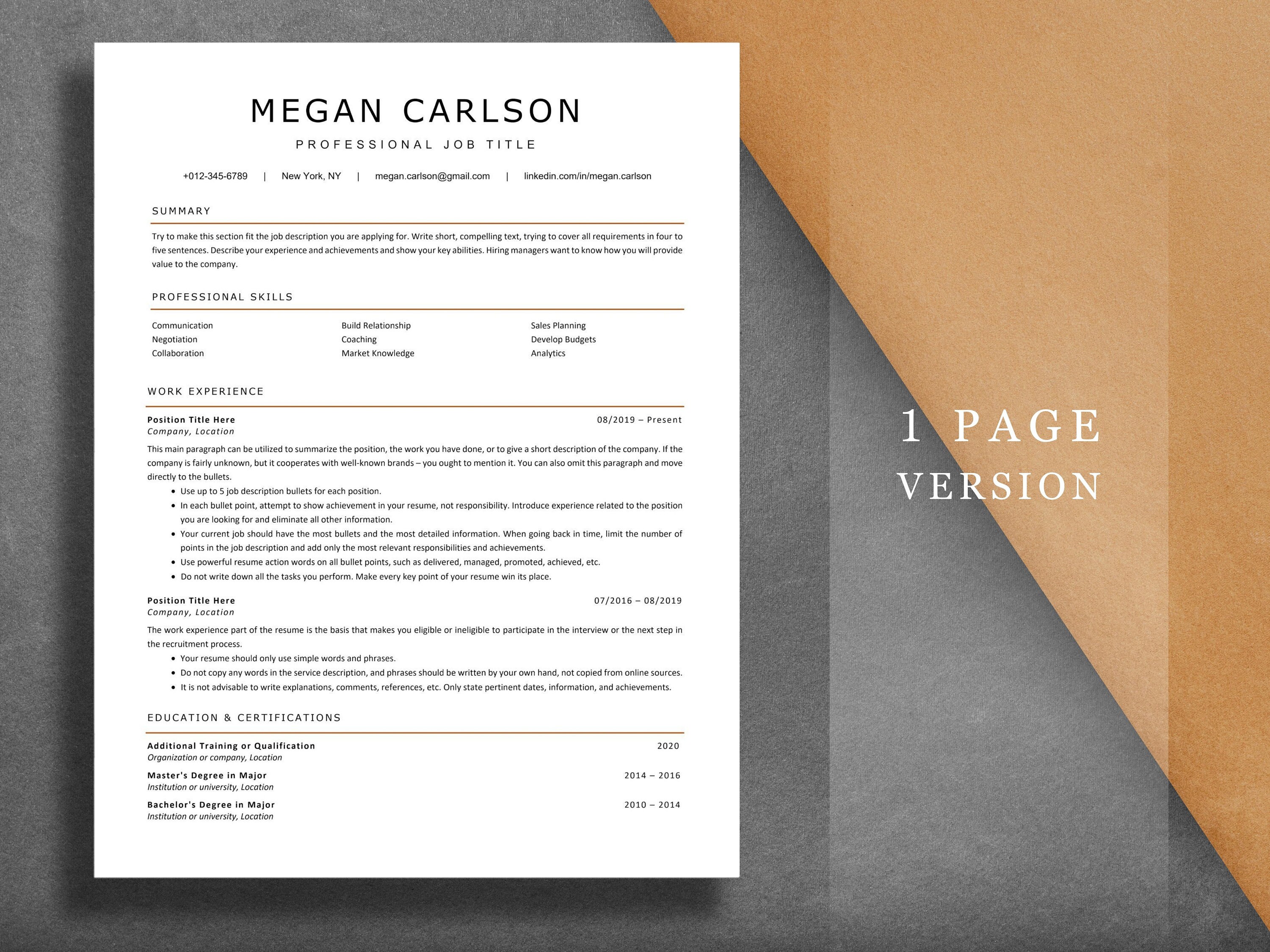 ATS Resume Template Google Docs, ATS Friendly Resume Template Word ...