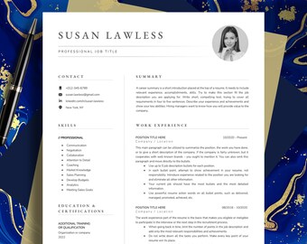 Resume Template, CV Template Google Docs, Professional Resume Template ...