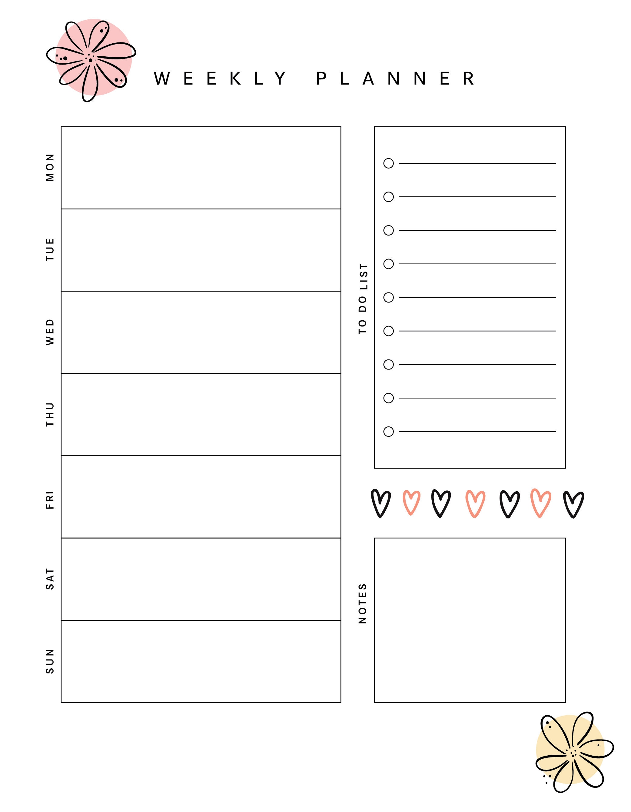 A4 Printable Weekly Planner - Etsy